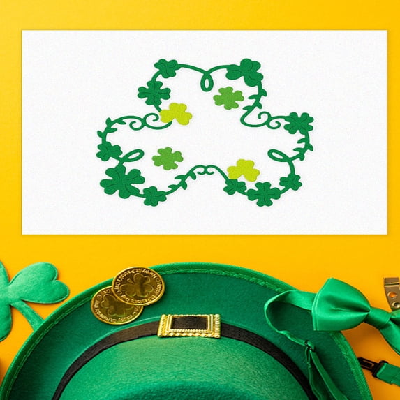 1Pc Wreath Clovers Cutting Dies Shamrock Carbon Steel Cutting Dies ...