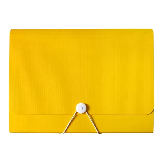 1Pc Yellow 13 Pocket Plastic File Shell, Slim Profile Sheet Portfolio ...