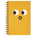 1Pc Yellow Surprised Face Spiral Notebook, 6x8.3 Inch Hard Cover Lined ...