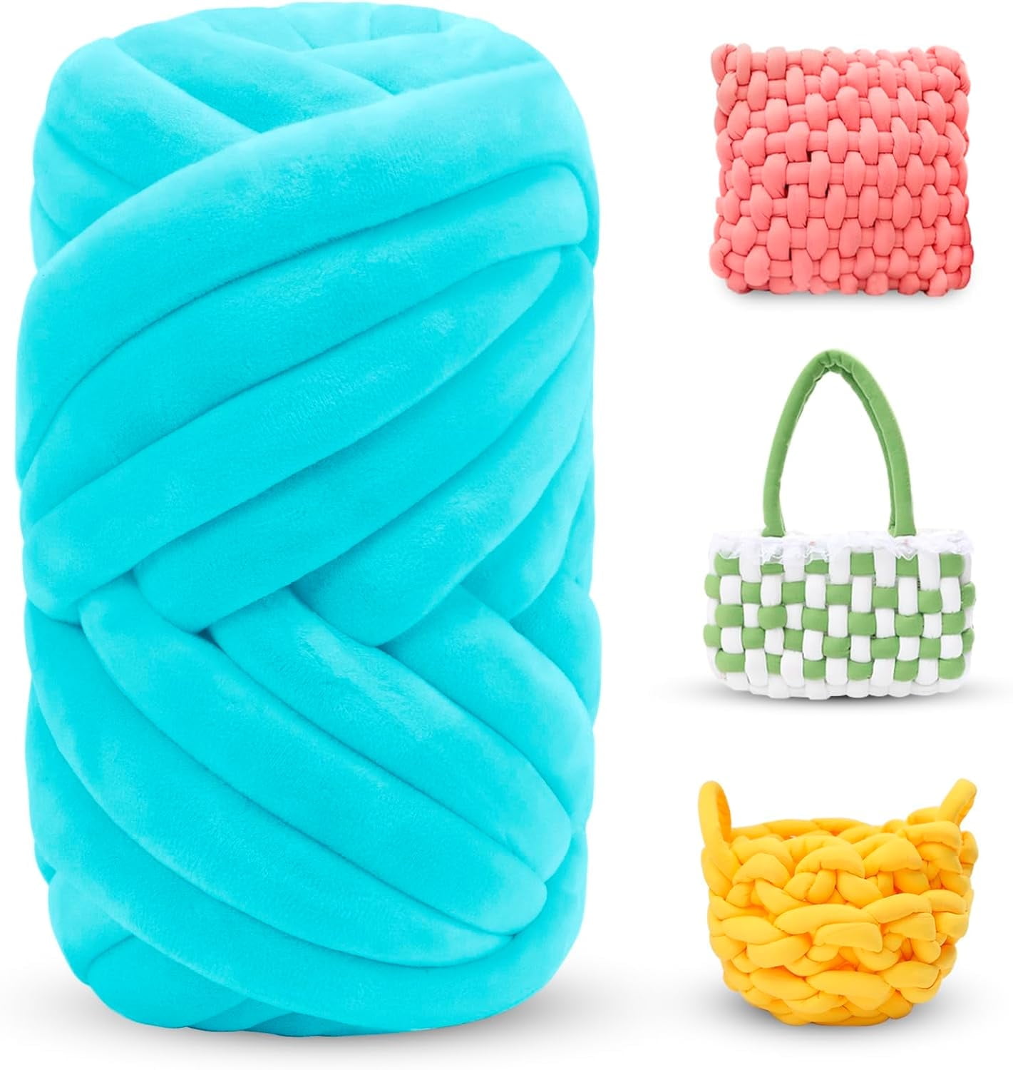 1Pcs 0.55lb/10 Yards Thick Chunky Yarn for Arm Knitting Jumbo Tube Yarn ...