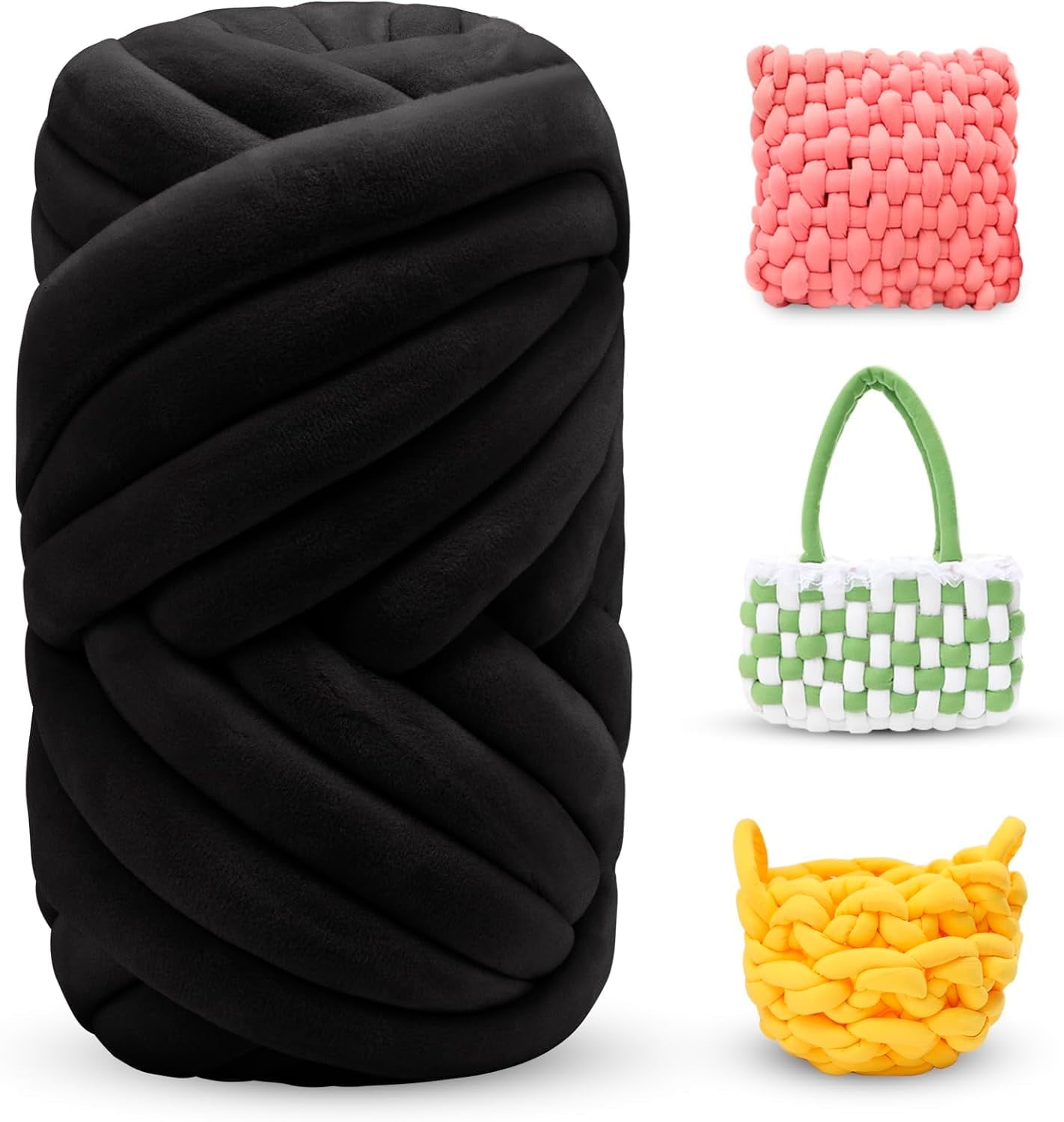 1Pcs 0.55lb/10 Yards Thick Chunky Yarn for Arm Knitting Jumbo Tube Yarn ...