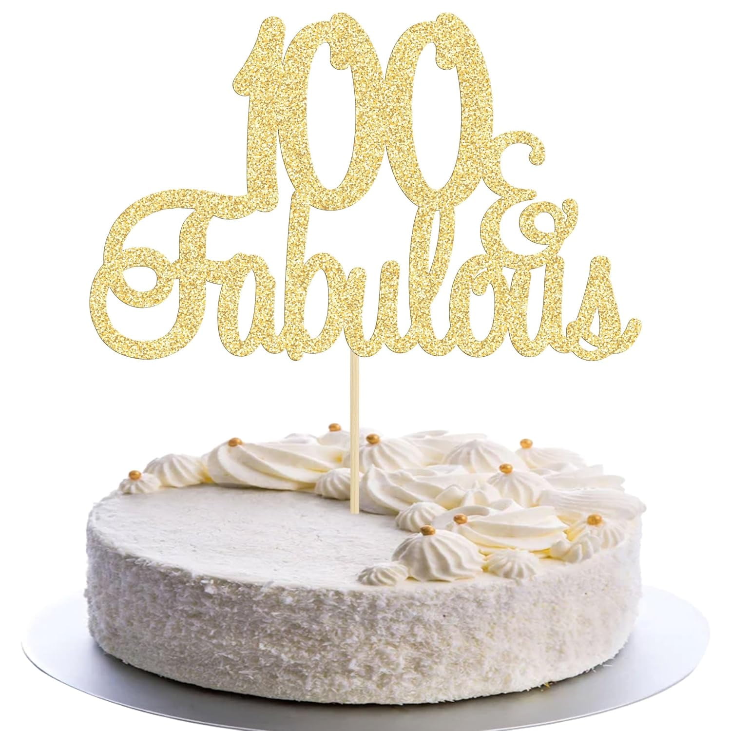 1Pcs 100 & Fabulous Cake Toppers 100 Birthday Anniversary Cake Toppers ...