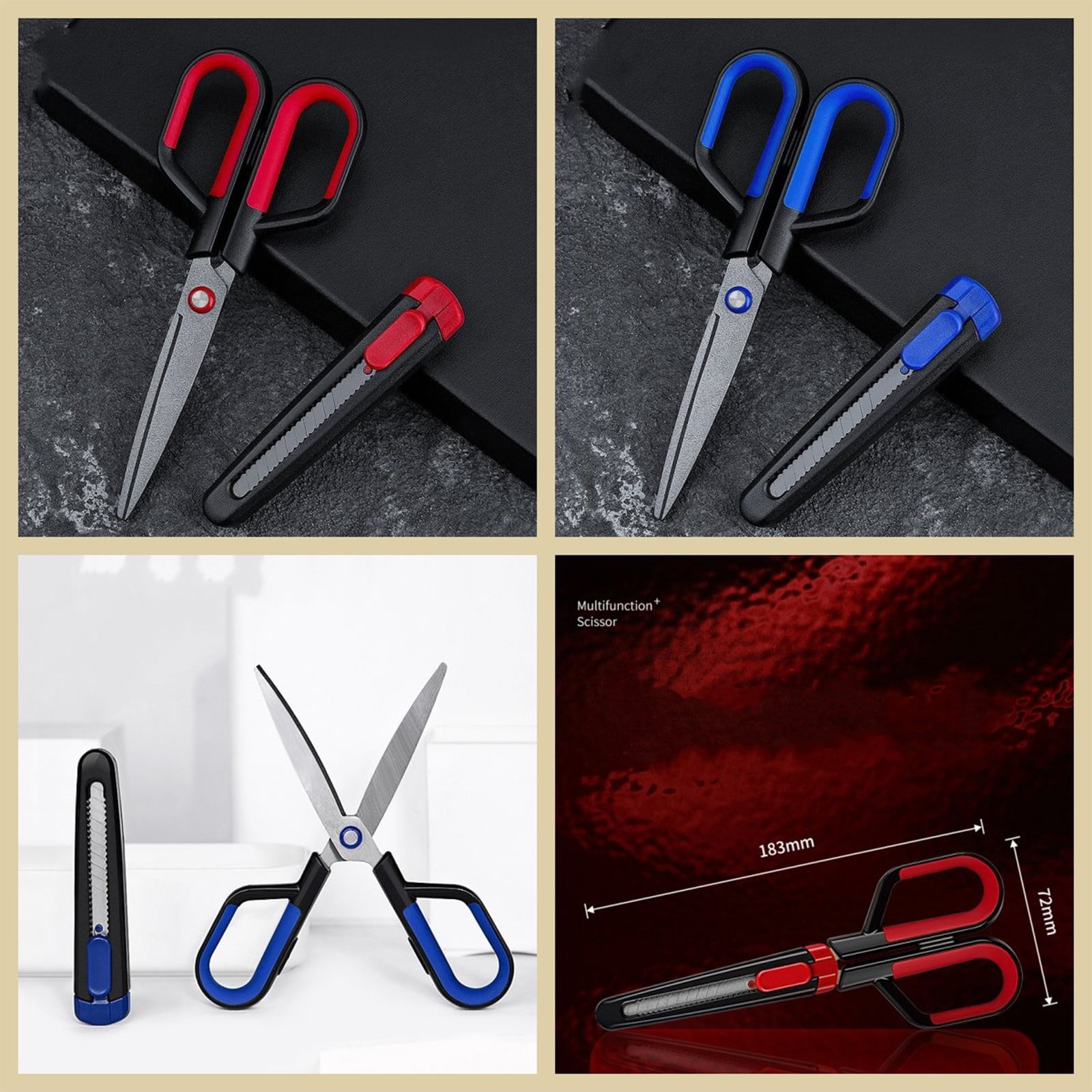 1Pcs 2 In 1 Scissors And Art Knife Under $5! Kadlawus 2-in-1 Scissors ...