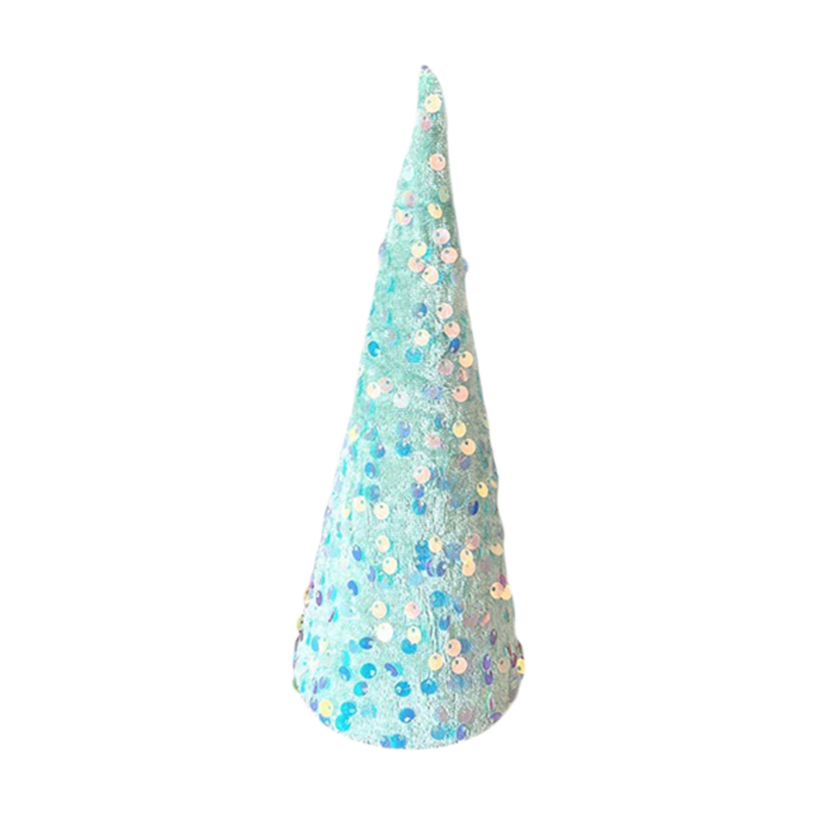 1Pcs 25CM Shining Glitter Cone Tree Centerpieces Decoration Christmas ...