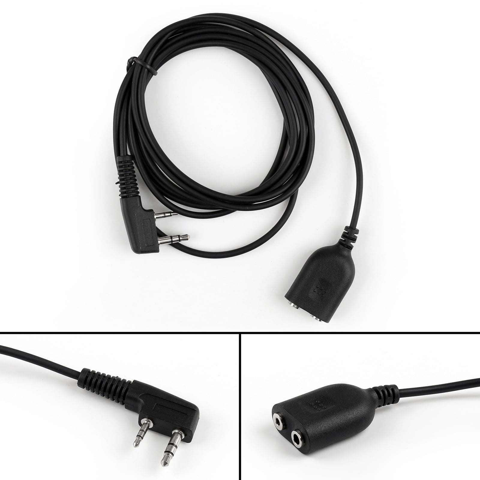 1Pcs 2Pin Extension Cable For Radio Earpiece Speaker Mic Kenwood ...