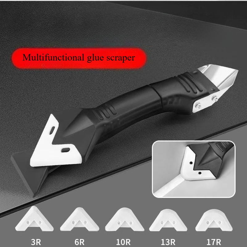 1Pcs 3 in 1 Silicone Caulking Tool with Replaceable Pads - Stainless ...