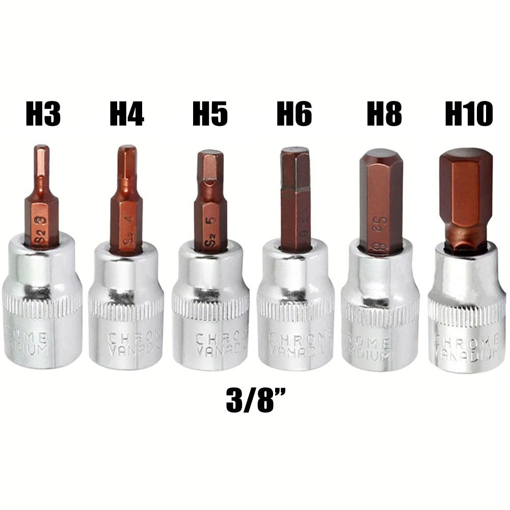 1Pcs 3/8Inch Screwdriver Bit Socket Kit Hex Screwdriver Bits H3-H10 ...