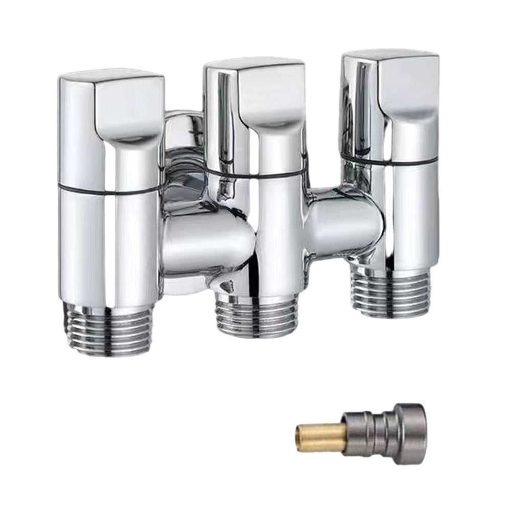 1Pcs 3-Way Control Angle Valve With 4 Point Snap Connector Stainless ...