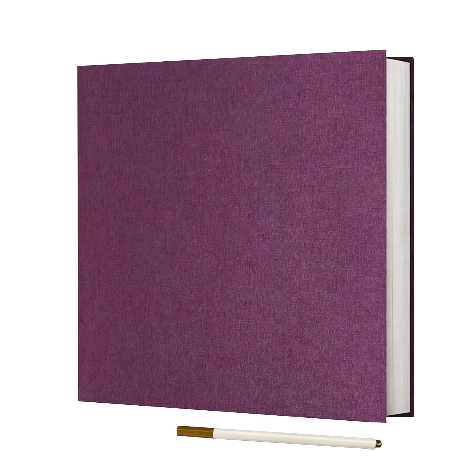 1Pcs 32×27cm/12.6×10.6in Purple Linen Photo Scrapbook, Self-Stick DIY ...