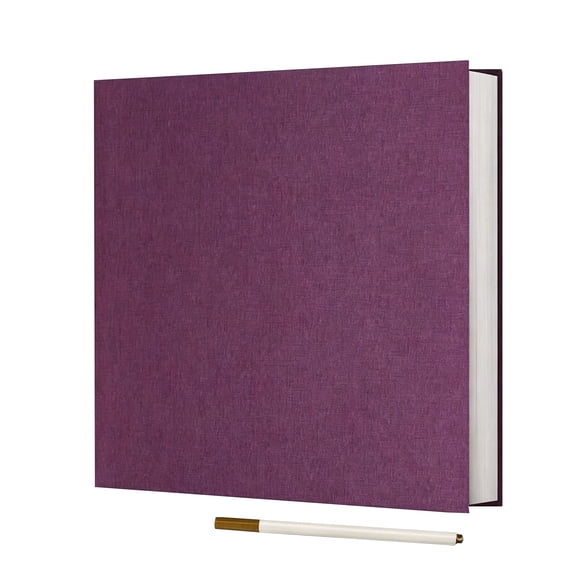1Pcs 32×27cm/12.6×10.6in Purple Linen Photo Scrapbook, Self-Stick DIY ...