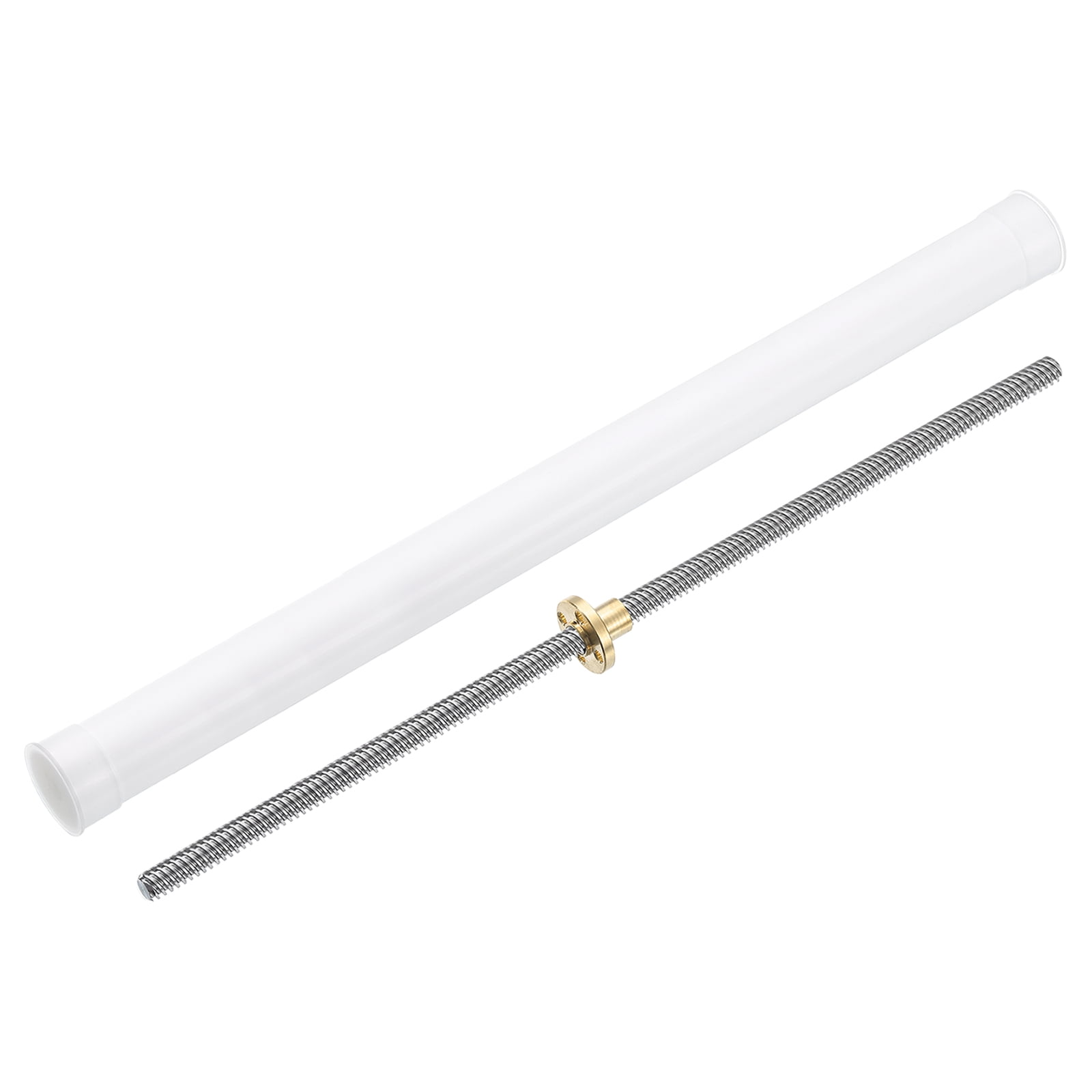 1Pcs 360mm Tr8x8 Lead Screw with Brass Nut (Acme Thread, 2mm Pitch, 4 ...