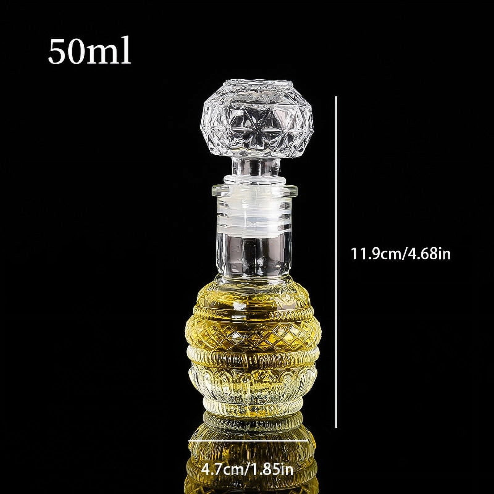 1Pcs 50ml Transparent Small Empty Spirit Whisky Wine Bottle Mini Glass ...