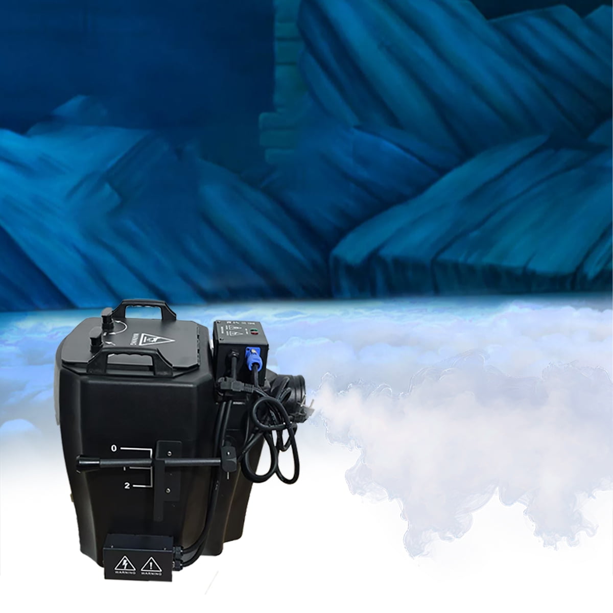 1Pcs 6000W Dry Ice Fog Machine Stage Low Ground DMX512 Smoke Machine ...