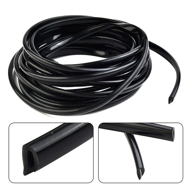 1Pcs 600cm Black U-Shape Car Door Moulding Rubber Strip Trim Guard Edge ...