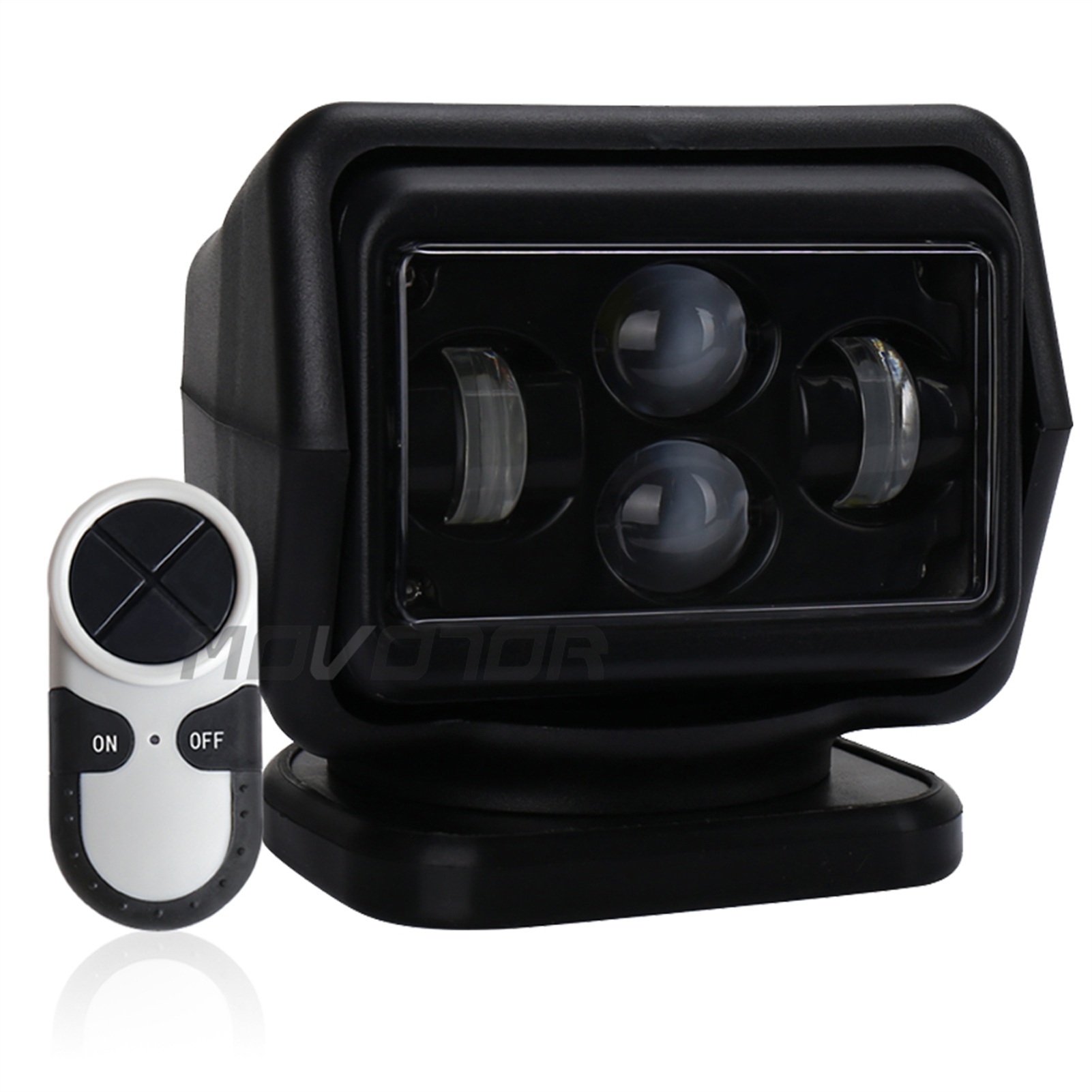 1Pcs 60W DC 12/24V LED Searchlight Wireless Remote Control Spotlight ...