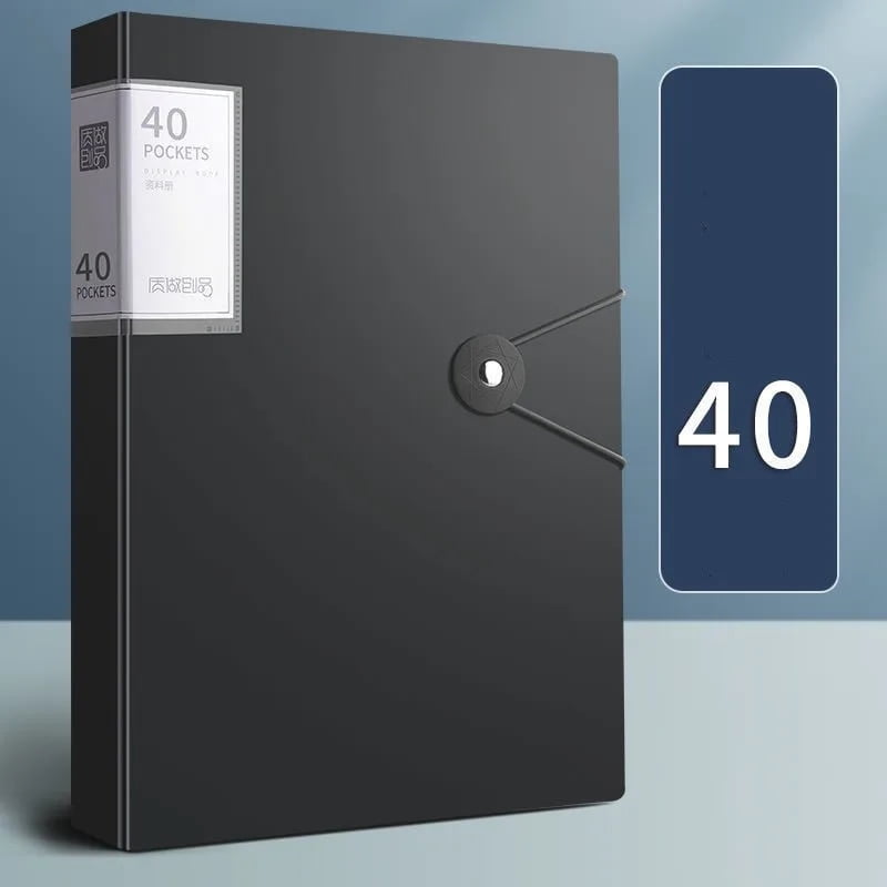 1Pcs A4 File Bag 40 Pages Budget Binder File Folders Large Capacity ...