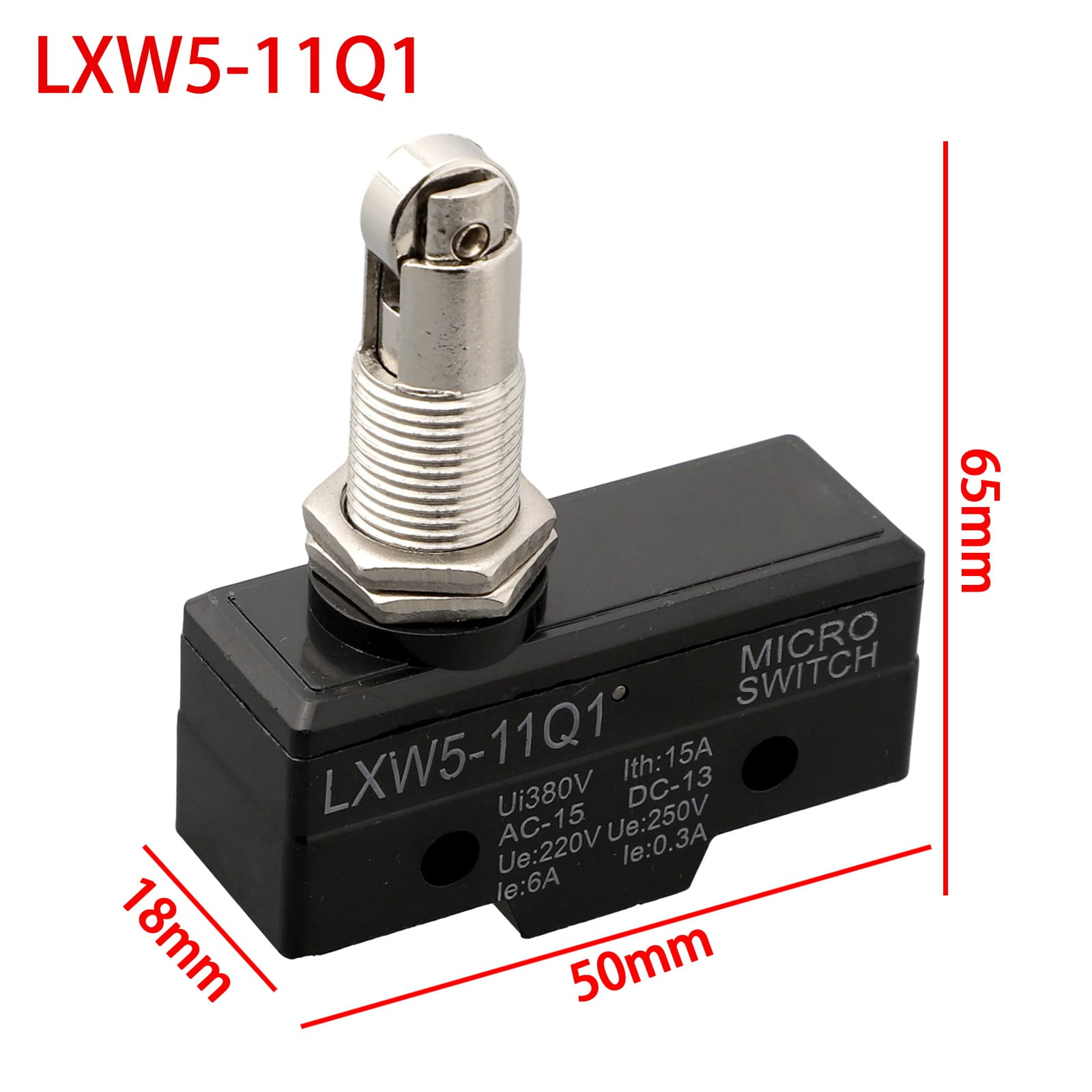 1Pcs Ac 380V Dc 220V 10A Push Plunger Actuated Momentary Limit Switch Lxw5-11M Lxw5-11Q1 Smile ...