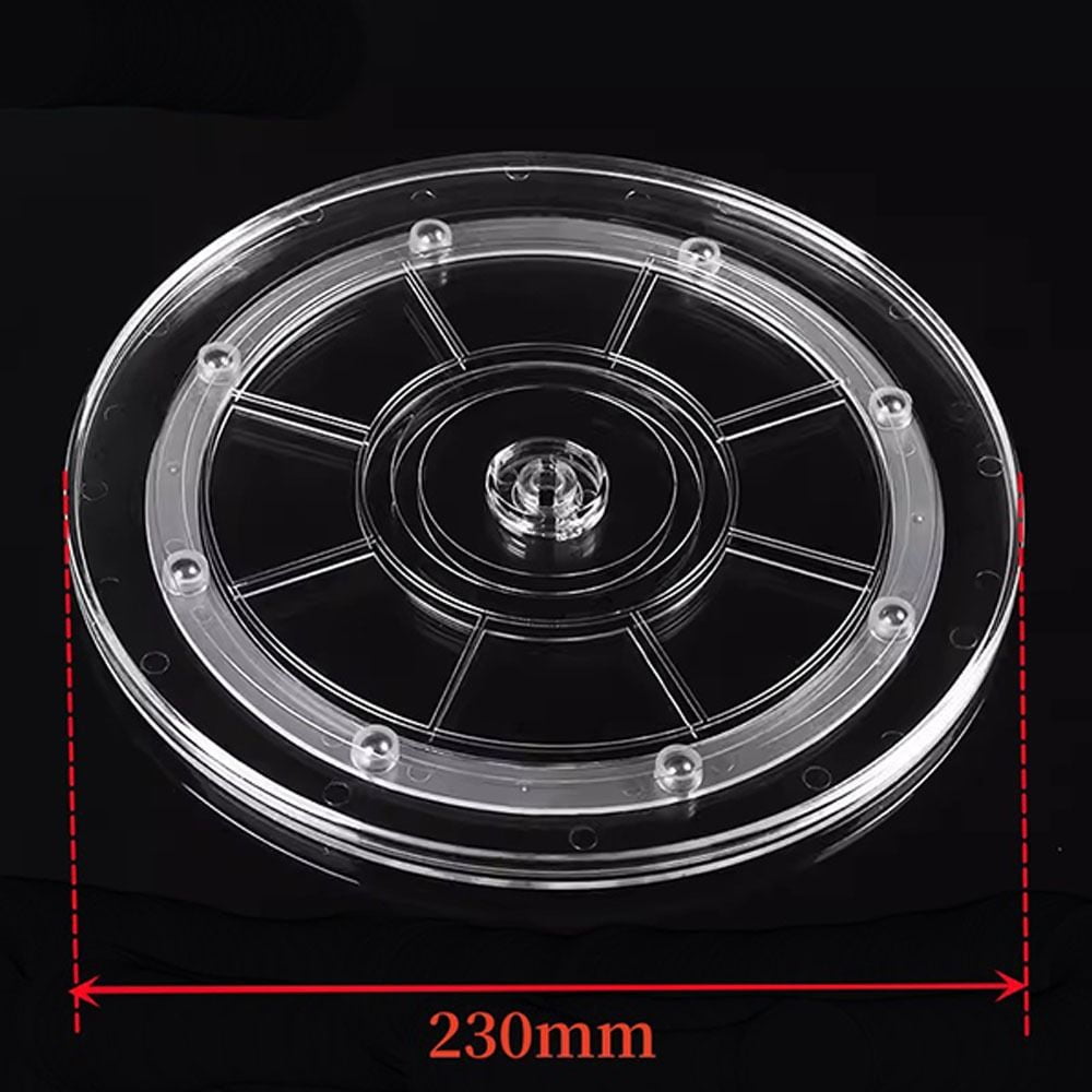 1Pcs Acrylic Transparent Plastic Turntable 360 ° Manual Rotation ...