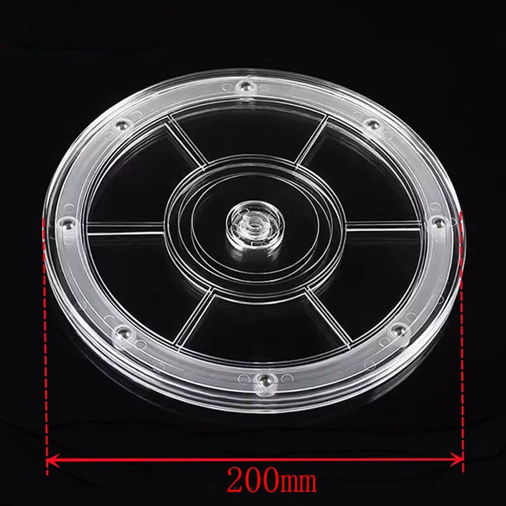 1Pcs Acrylic Transparent Plastic Turntable 360 ° Manual Rotation ...