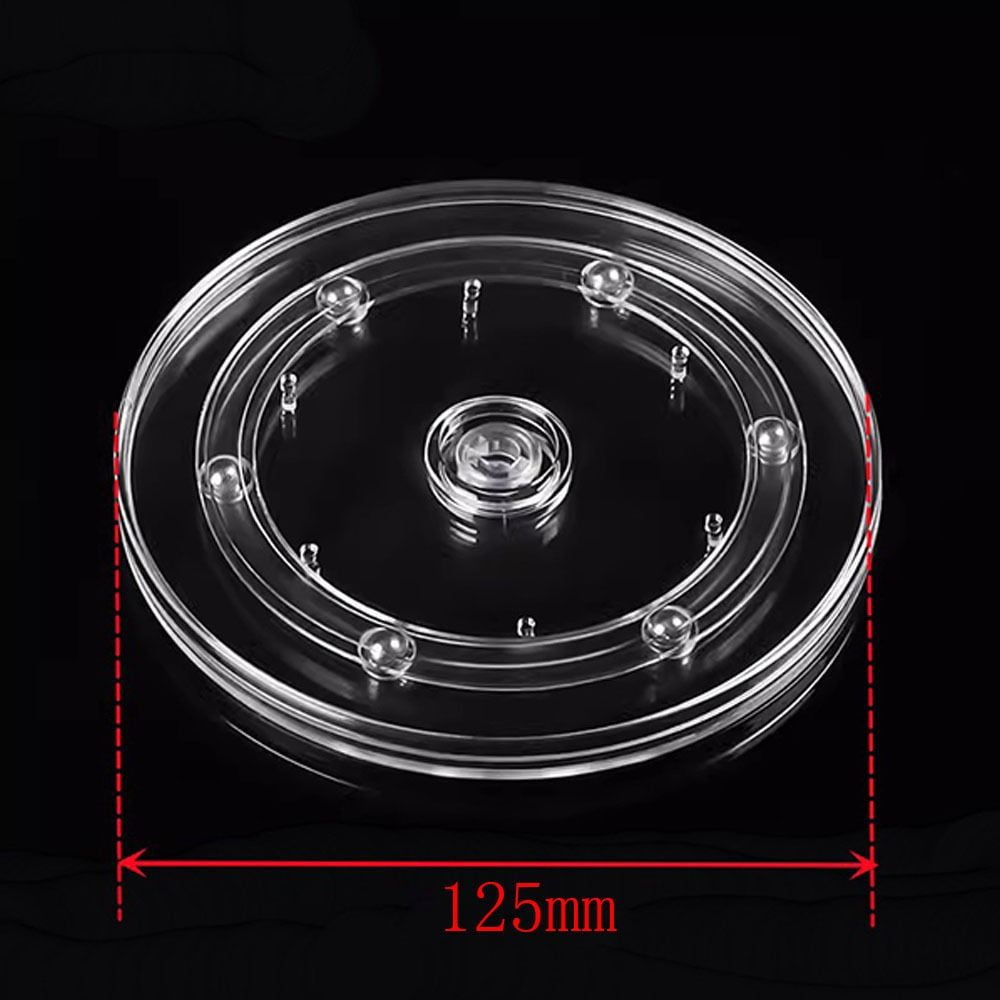 1Pcs Acrylic Transparent Plastic Turntable 360 ° Manual Rotation ...