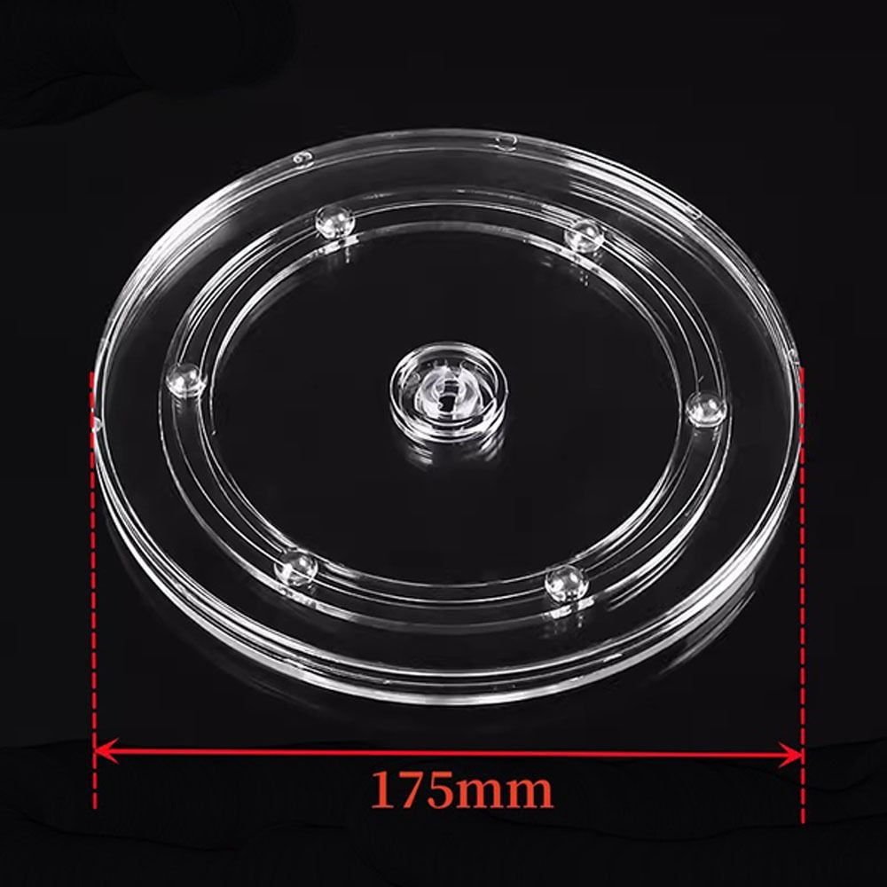 1Pcs Acrylic Transparent Plastic Turntable 360 ° Manual Rotation ...