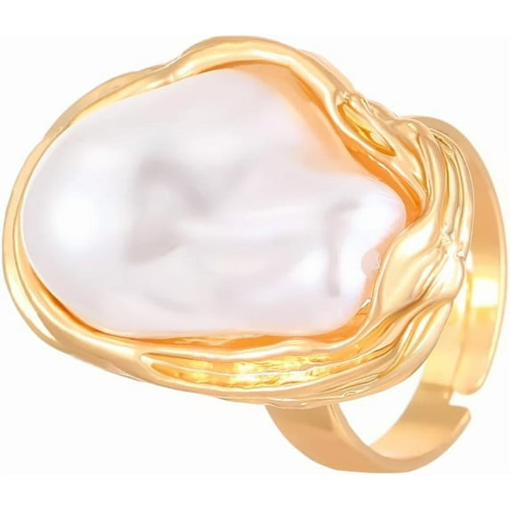 1Pcs Alloy Iron Finger Rings Geometrical Rings with Plastic Imitation ...