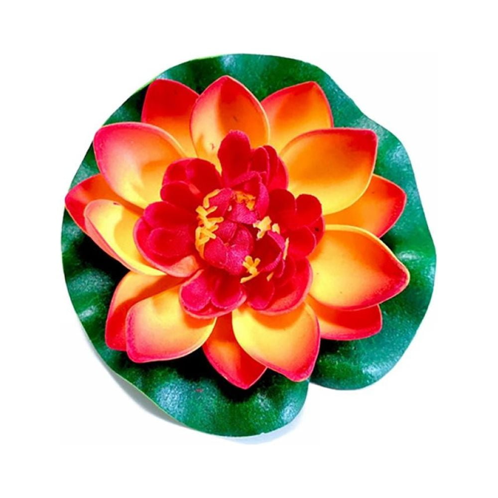 1Pcs Artificial Lotus Flower Fake Floating Water Lily Garden Pond Fish ...