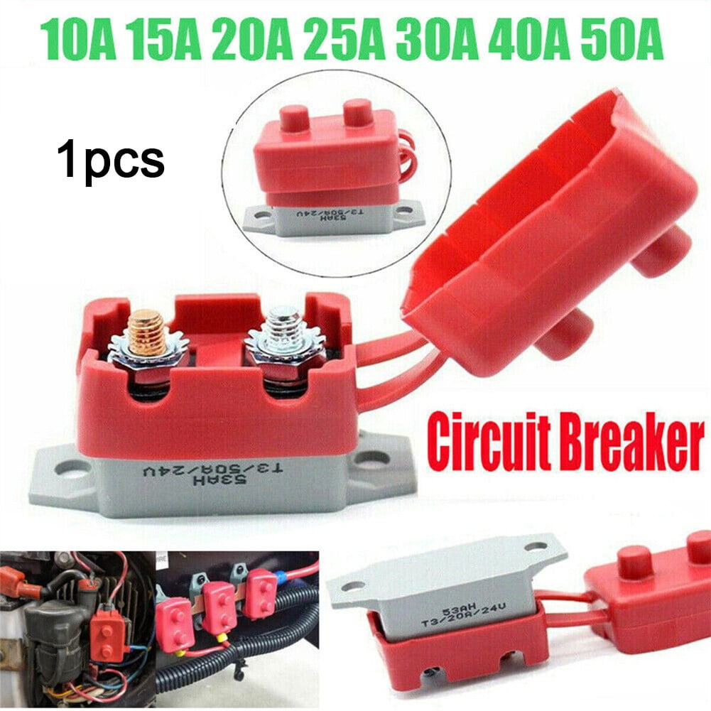 1Pcs Automatic Reset Circuit Breaker For Automotive Rv Marine 12-24V 10 ...
