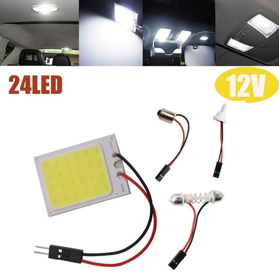 1Pcs Car 6000K White Cob Led Lights Panel For Dome Car Interior Ceiling ...