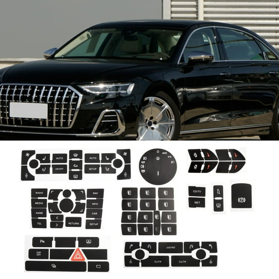 1Pcs Car Button Repair Decal Sticker Central Control Panel Window ...