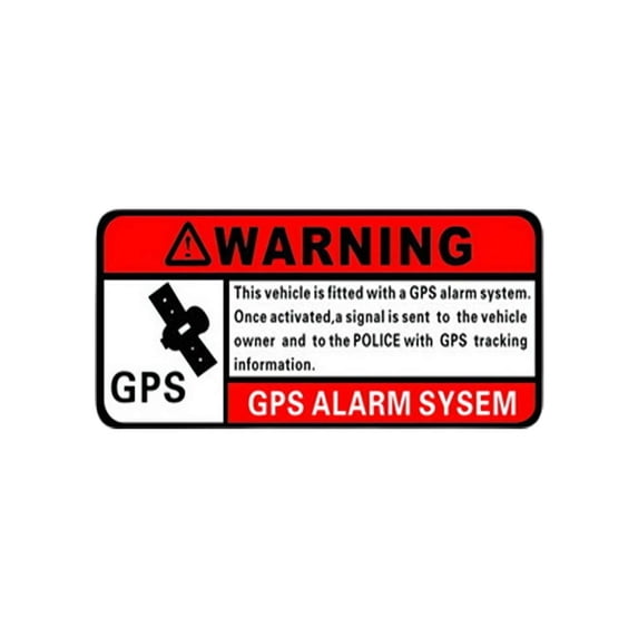 1Pcs Car Surveillance Warning Sticker GPS Anti-Theft Anti-Scratch ...