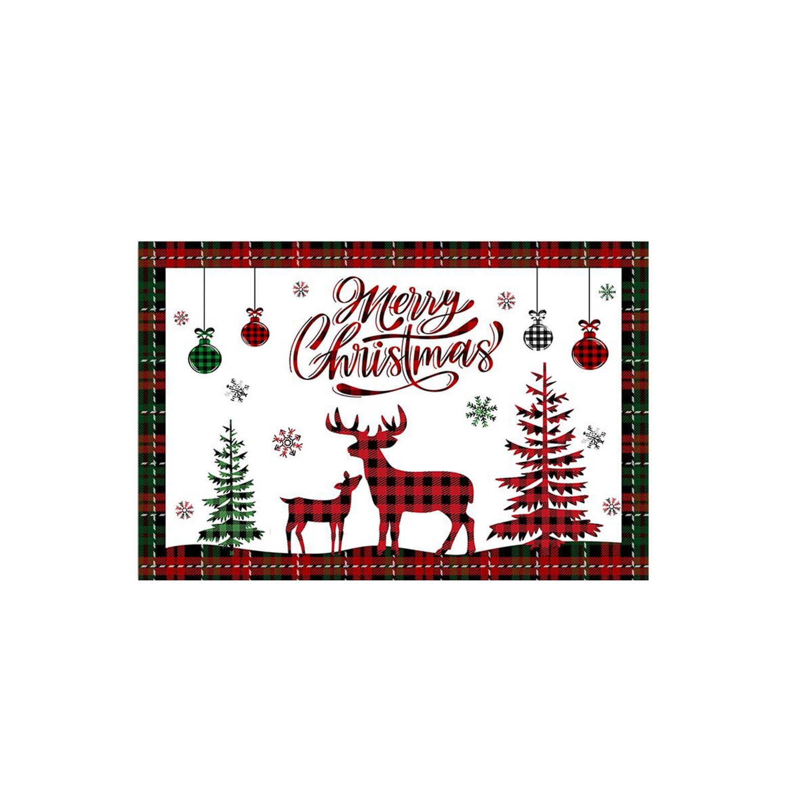 1Pcs Christmas Placemat, 17.3*11.6 Inches Cartoon Table Placemat with ...