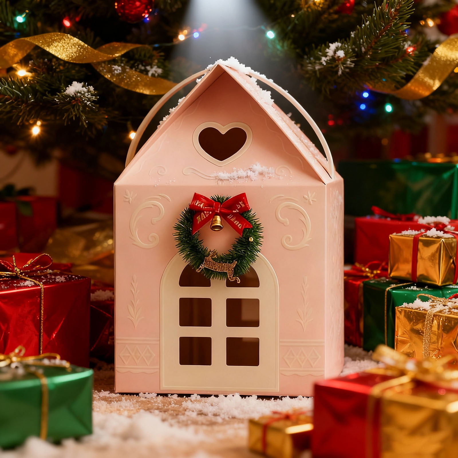 1Pcs Christmas Wonderland Cottage Gift Box, 3D Pop Up Christmas House ...