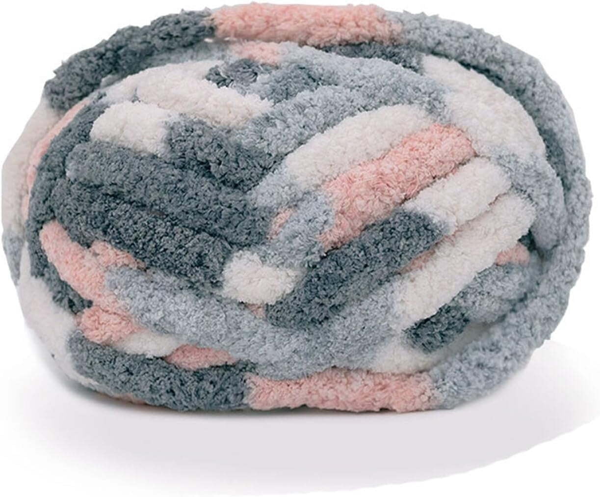 1Pcs Chunky Knit Chenille Yarn for Hand Knitting Blankets, Super Soft ...