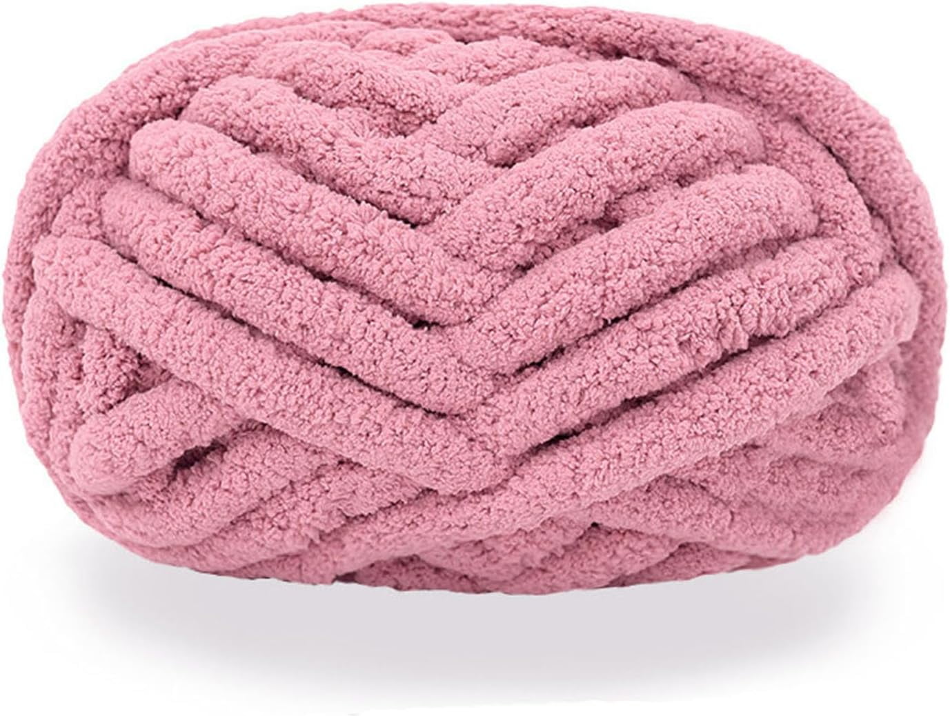 Minzimin Chunky Knit Blanket Fluffy Yarn, Super Soft Jumbo Chenille ...
