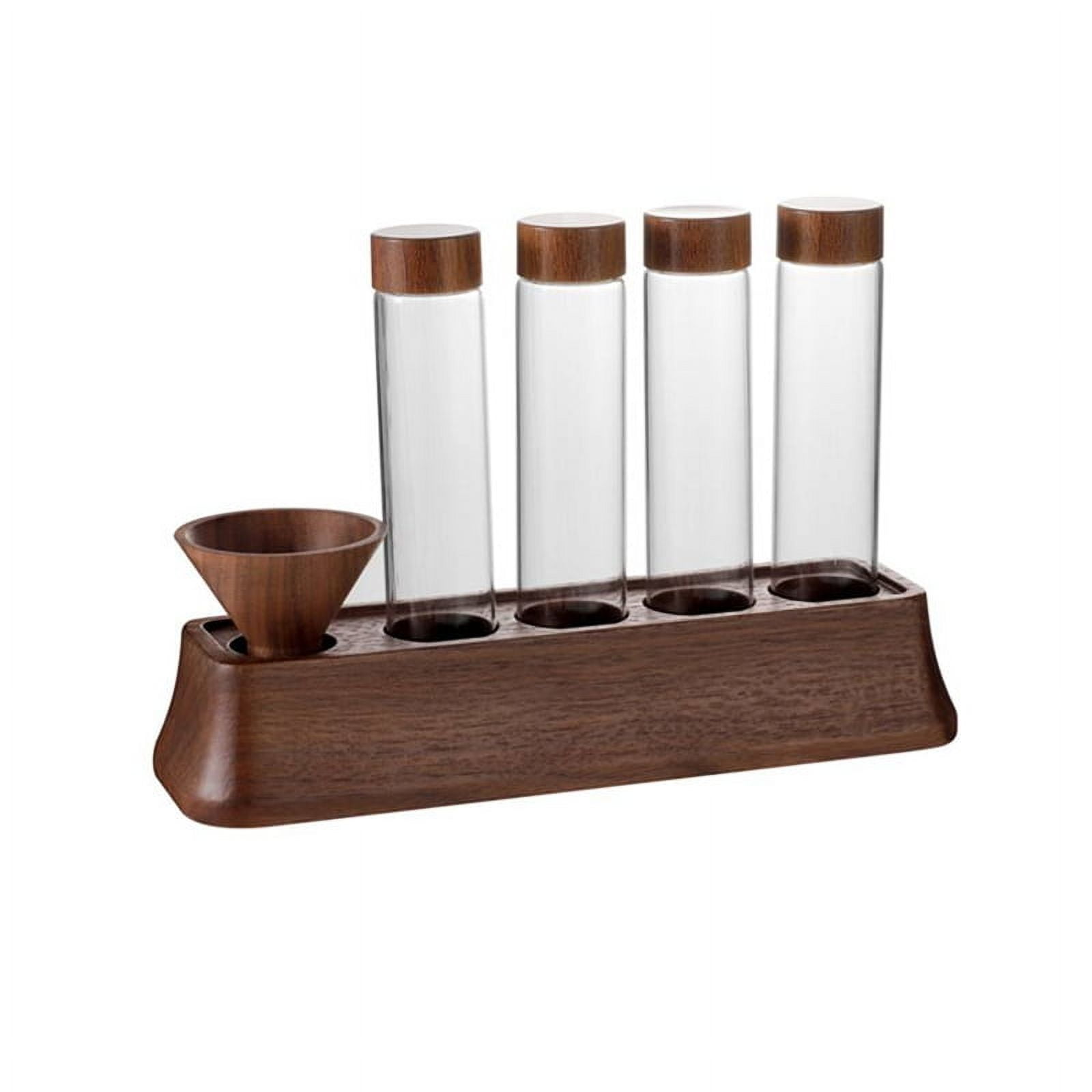 1Pcs Coffee Bean Glass Tube with Wood Tool Bottled Tubes Grain Storage ...