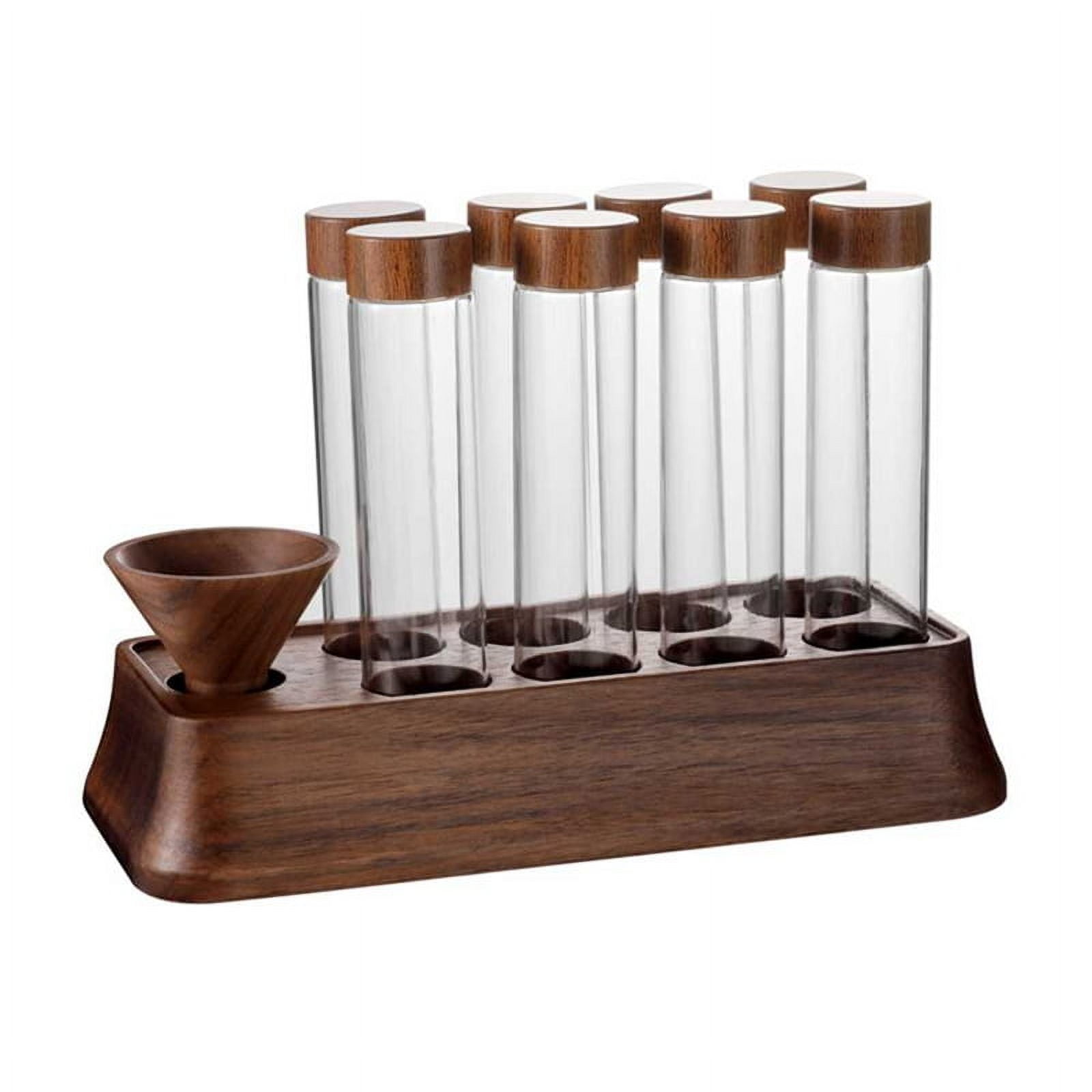 1Pcs Coffee Bean Glass Tube with Wood Tool Bottled Tubes Grain Storage ...
