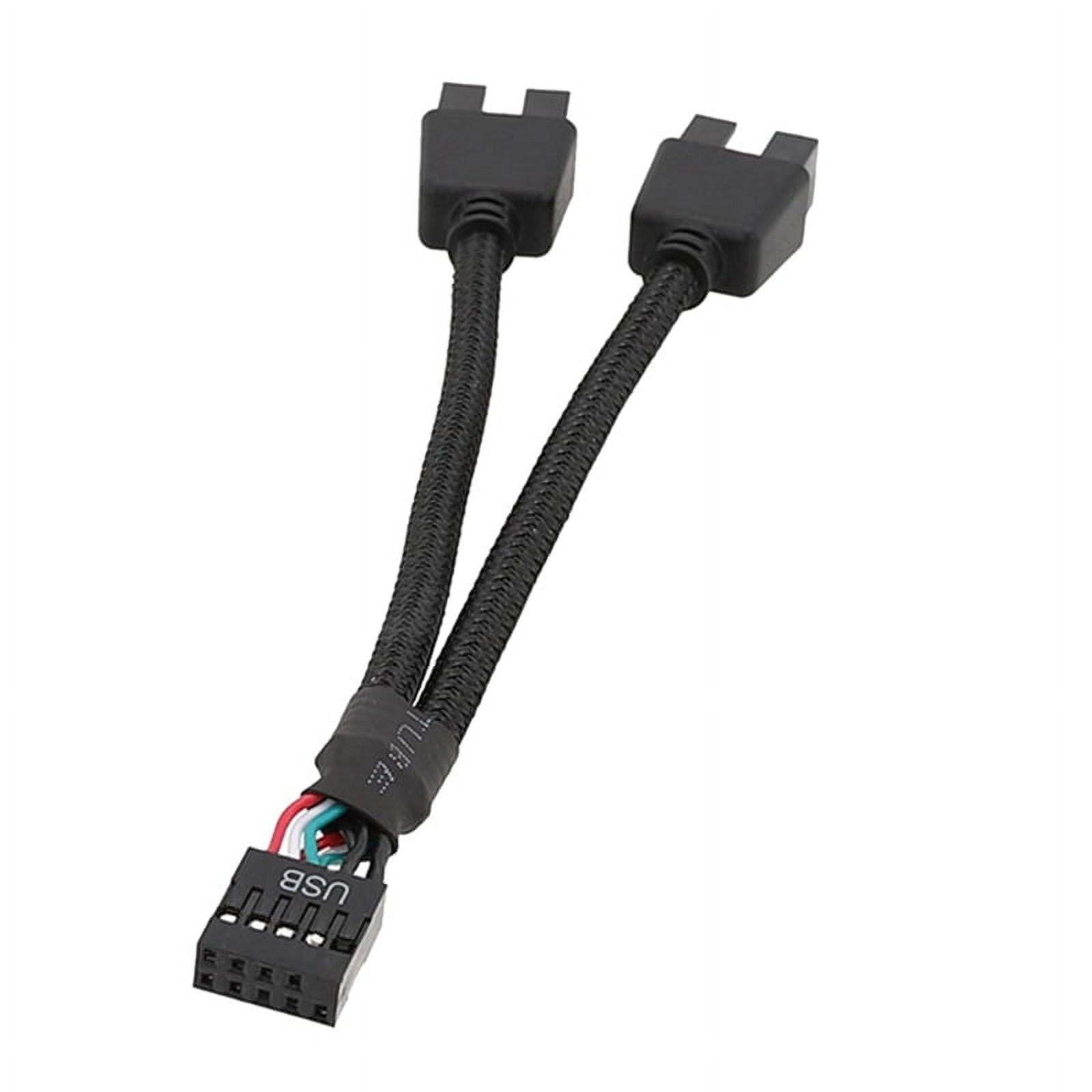 1Pcs Computer Motherboard USB Extension Cable 9 Pin 1 Female to 2 Male ...
