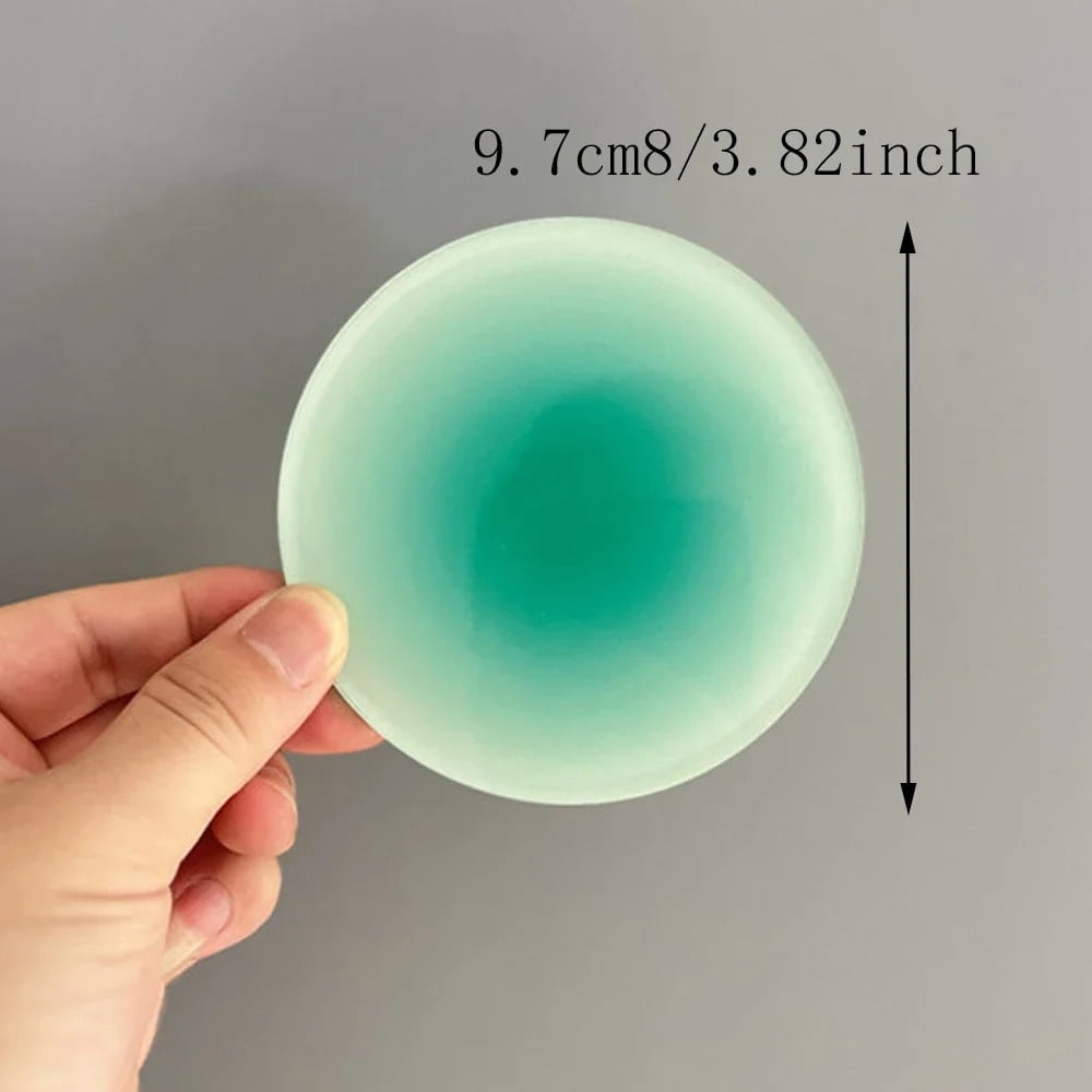 1Pcs Cup Mat Coaster Gradient Color Acrylic Cup Drink Mat Plate Rug Mug ...
