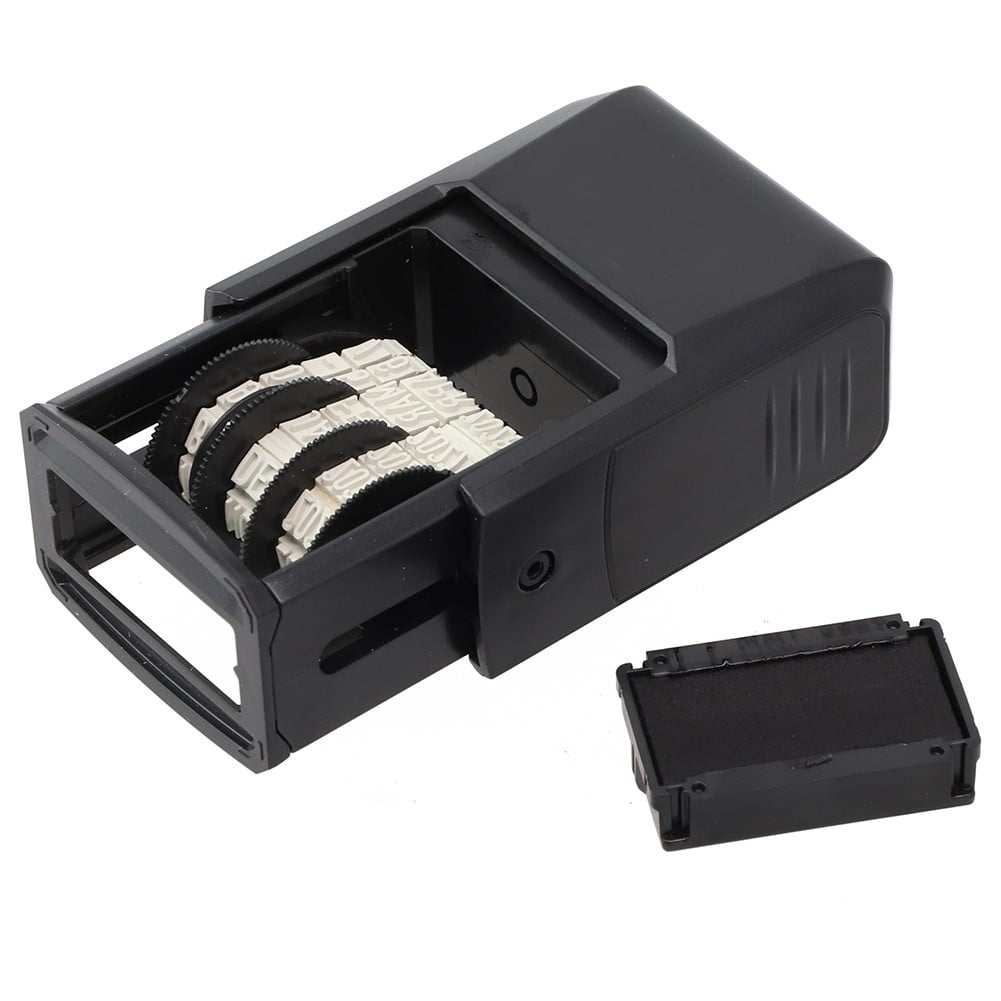 1Pcs Date Stamp Self Inking Rubber Stamp Portable Diy Date Office Stamp ...