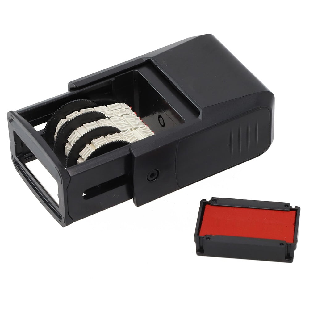 1Pcs Date Stamp Self Inking Rubber Stamp Portable Diy Date Office Stamp ...