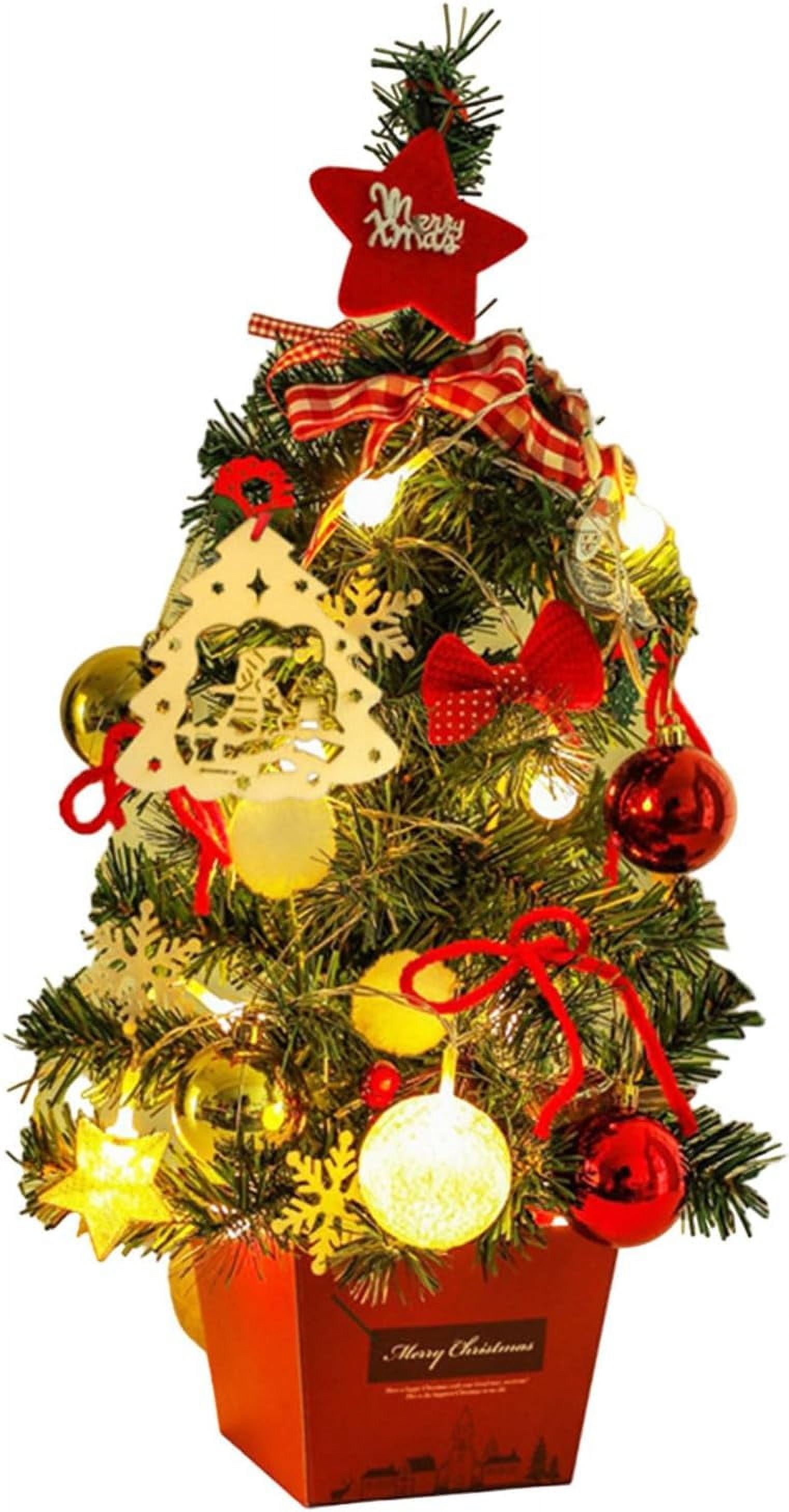 1Pcs Decorative Miniature Christmas Tree With LED Lights Holiday ...