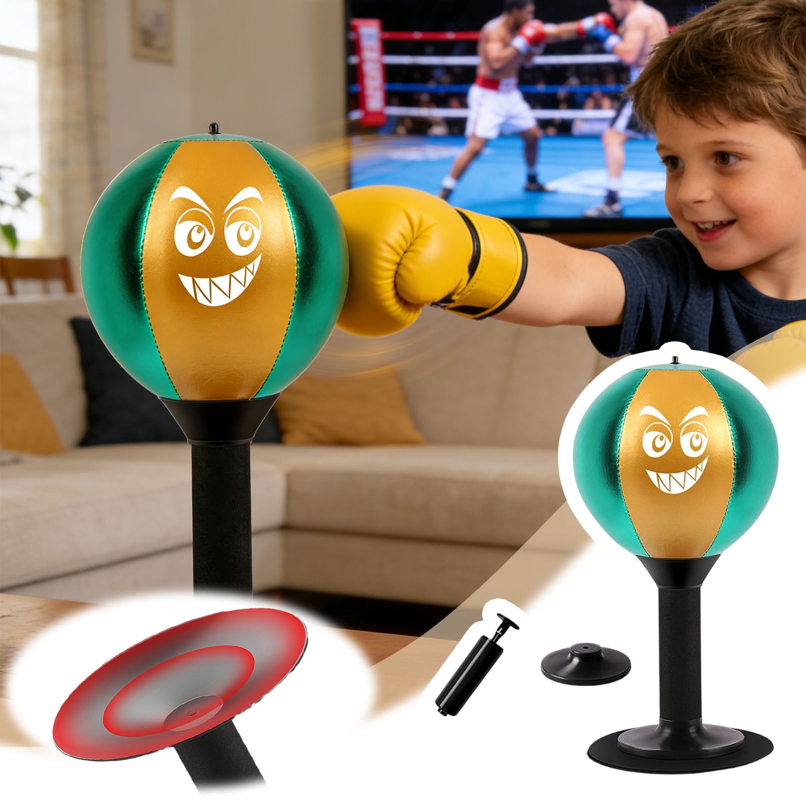 1Pcs Desktop Punching Stress For All Ages 2026 Strong Suction Cup Desk ...