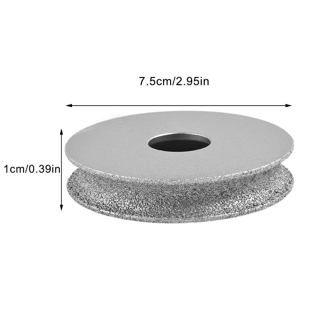 1Pcs Diamond Grinding Wheel Vacuum Welded Dry/Wet Demi-Bullnose Edge ...