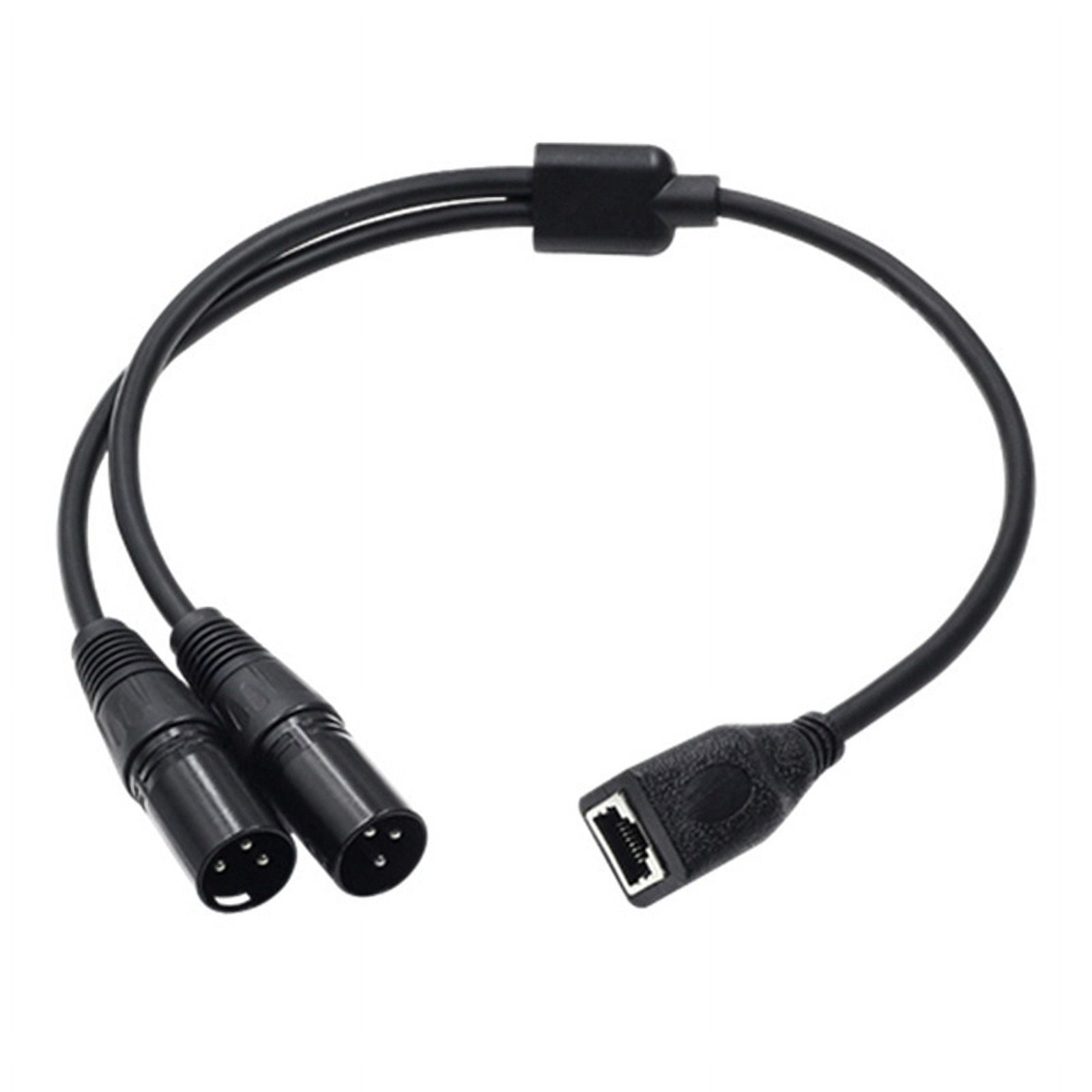 1Pcs Dual 3Pin XLR Male to RJ45 Adapter RJ45 to Dual XLR Cable for -CON ...