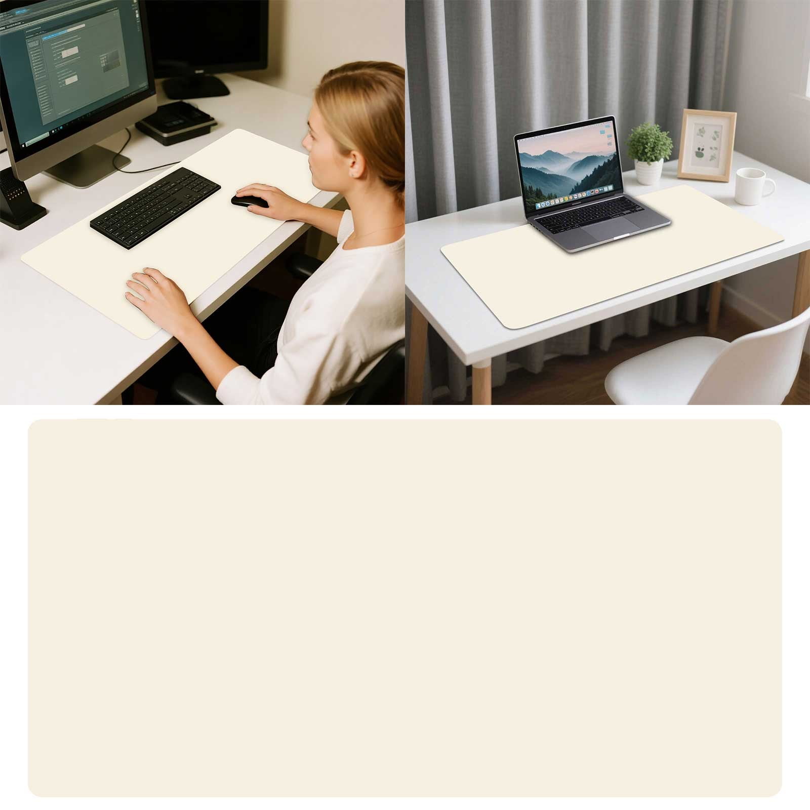 1Pcs Extended Gaming Pad Large Desk Mat With Base And Smooth For ...