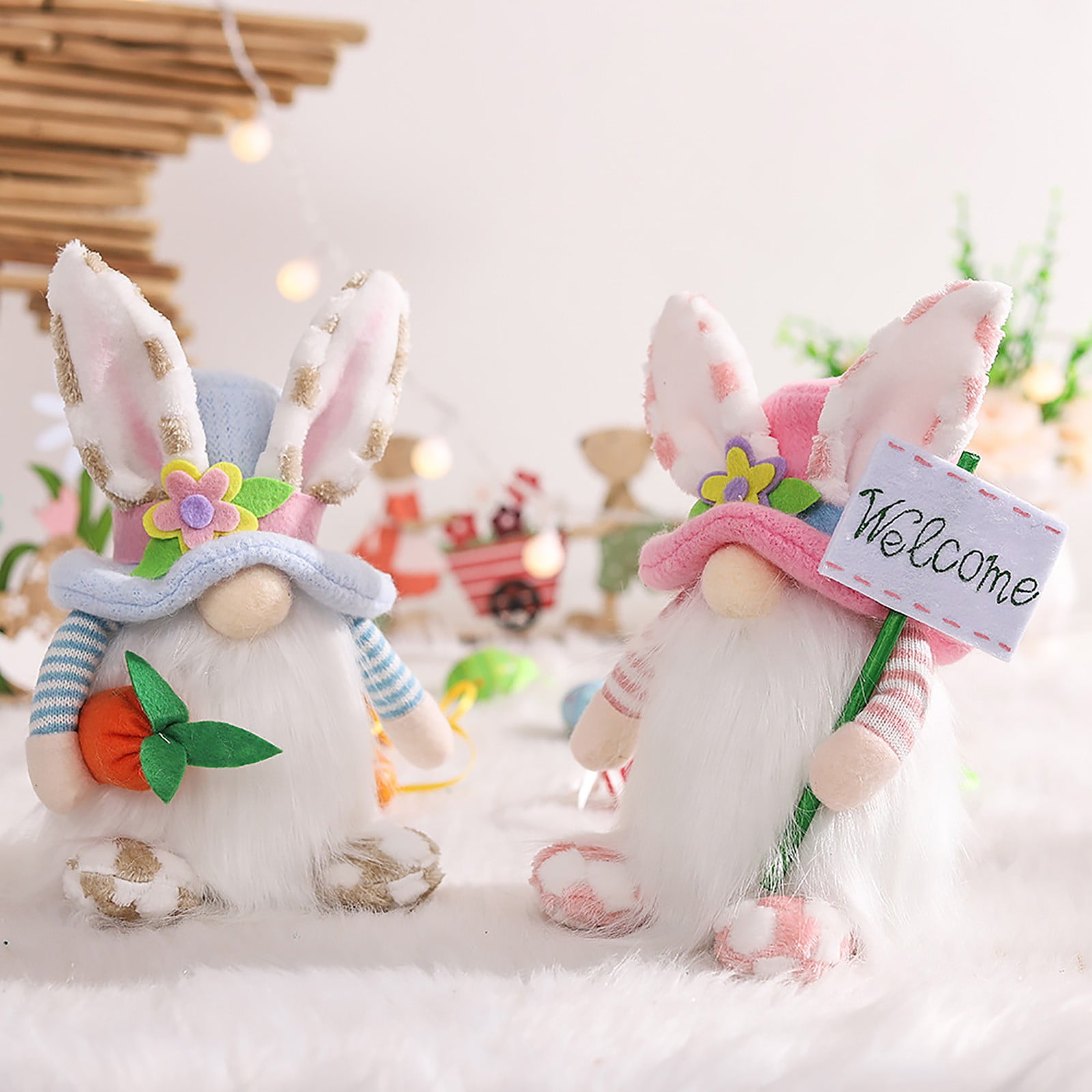 1Pcs Fabric Bunny Puppet under $5! Kadlawus Easter Faceless Bunny Doll ...