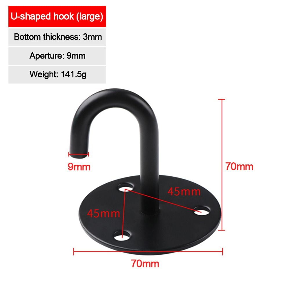 1Pcs Fixed Durable Black Silver Plate Deck Stainless Steel Door Buckle ...