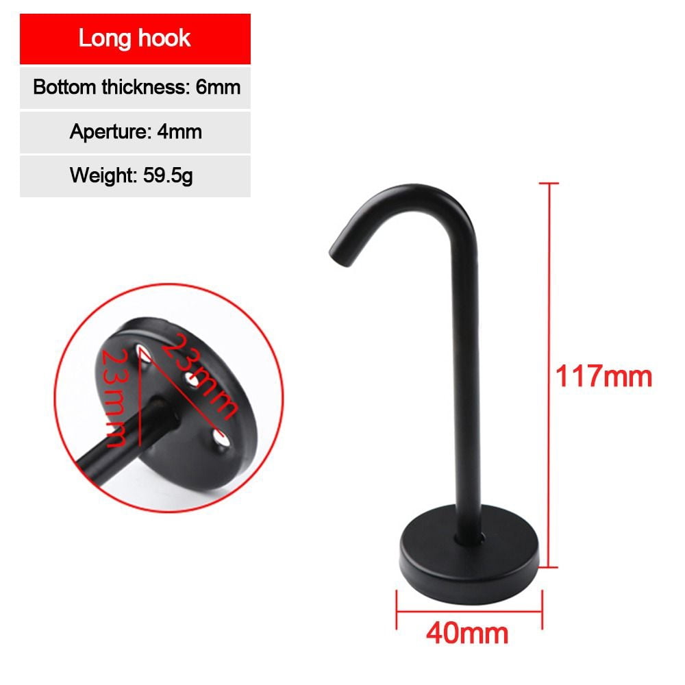 1Pcs Fixed Durable Black Silver Plate Deck Stainless Steel Door Buckle ...