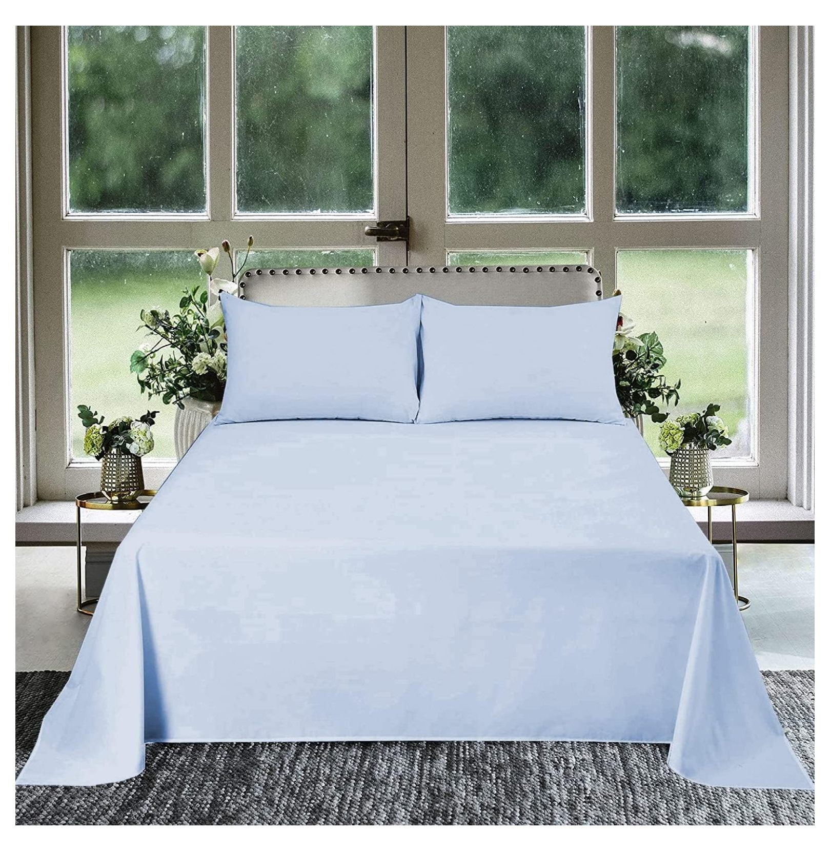 1Pcs Flat Sheet Queen (92 X 102) 800 Thread Count 100% Egyptian Cotton ...